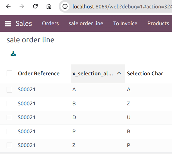 Bug Sort Selection Field In One2manynotebook View Odoo