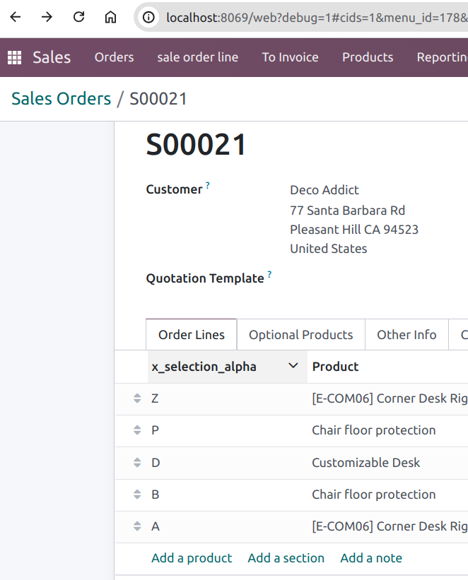Bug Sort Selection Field In One2manynotebook View Odoo