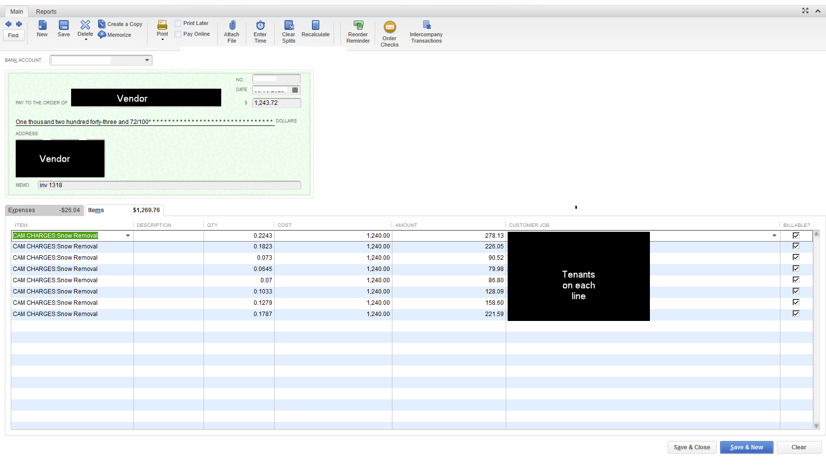 CAM (Common Area Maintenance) Charges For Tenants of Strip Mall | Odoo